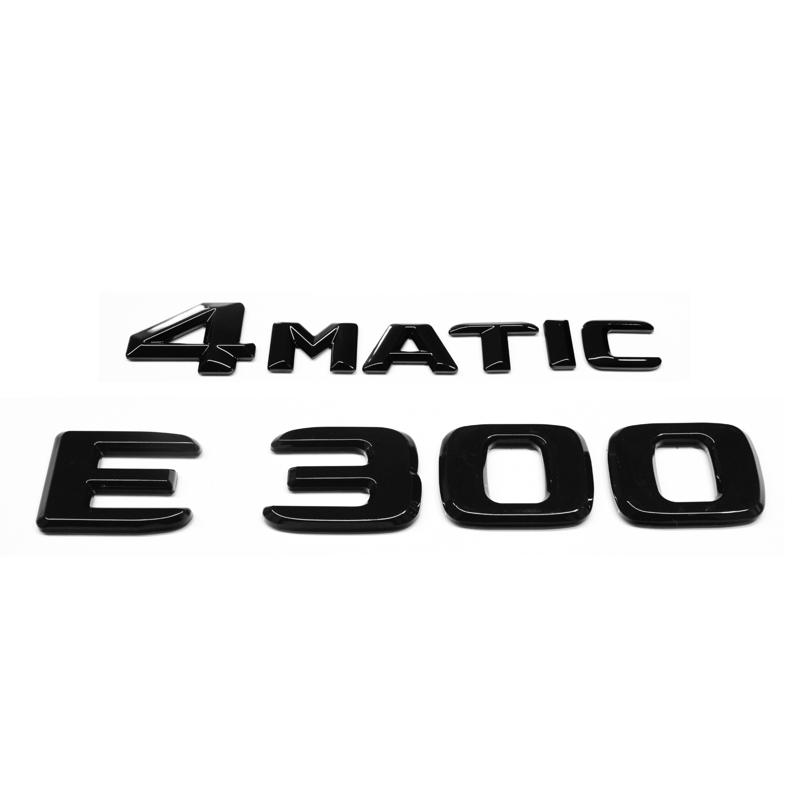 "E300" + "4MATIC" Gloss Black Raised Letter Emblem For Rear Trunk Lid ...