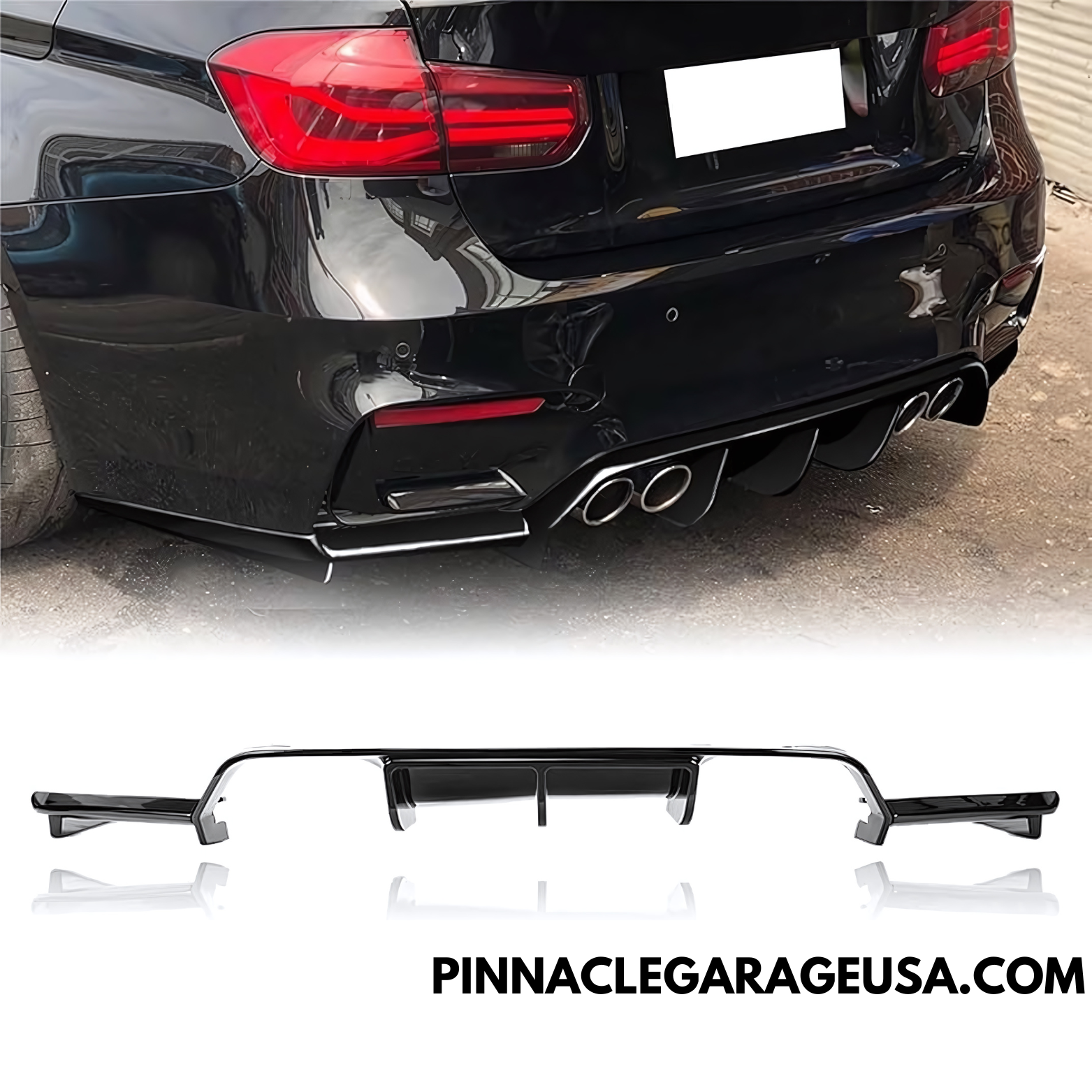 2014-2020 BMW F80 M3, F82 M4 Rear Bumper V Style Splitter Lip Diffuser ...