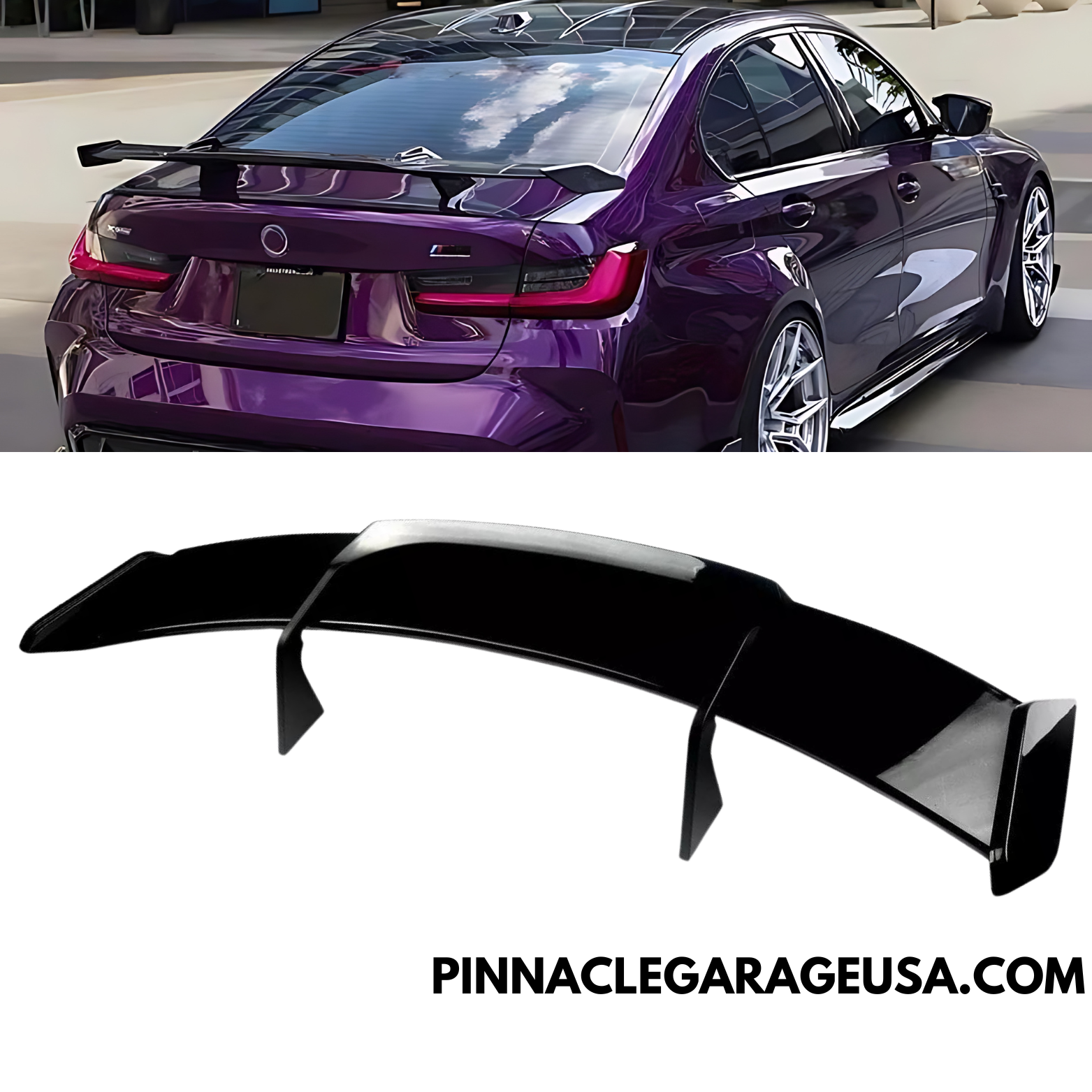 2021-2024 BMW M3 G80, M4 G82 M-Performance Style Rear Trunk Spoiler Wi ...