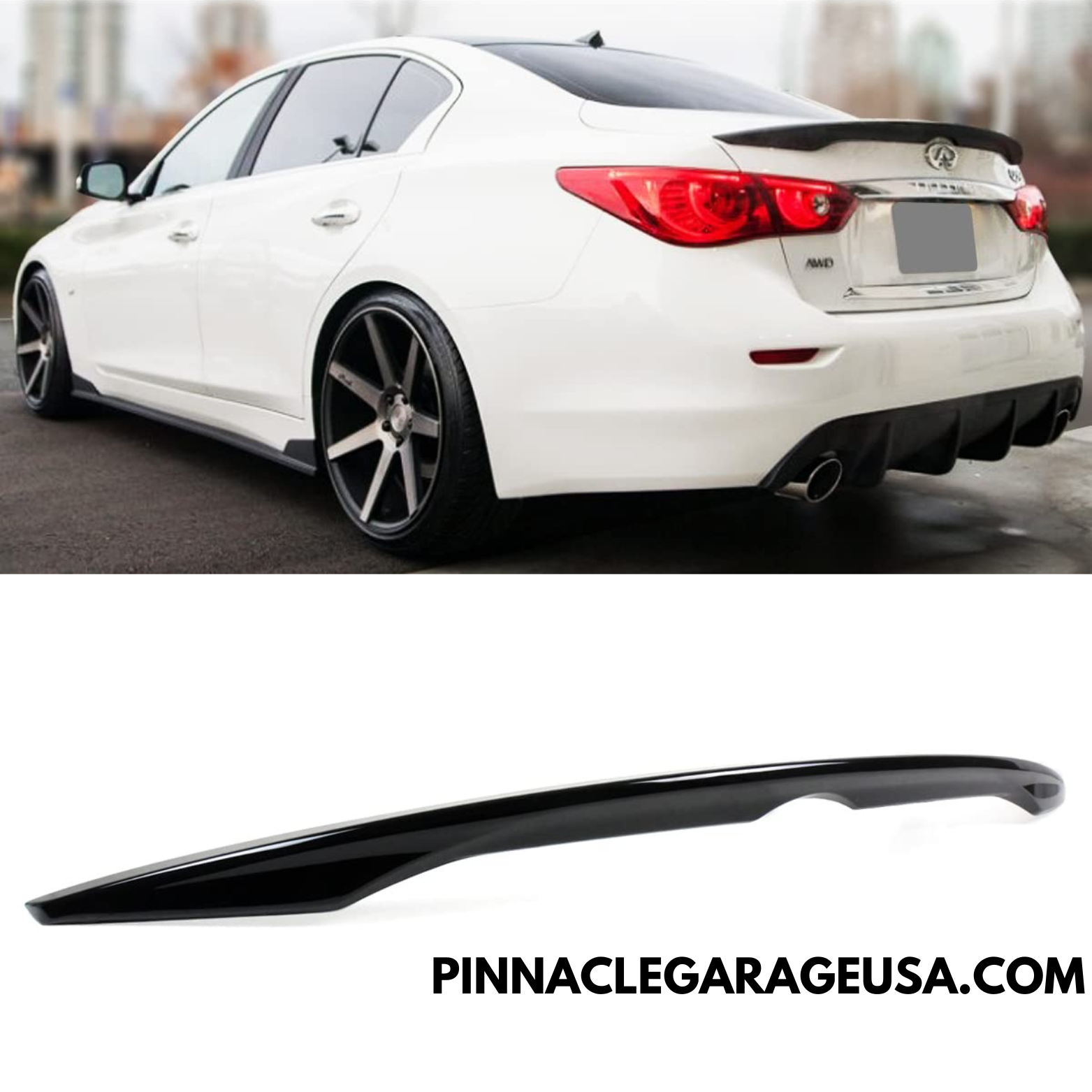 2014-2020 Infiniti Q50 VIP RS Style Rear Trunk Lip Spoiler – PINNACLE ...