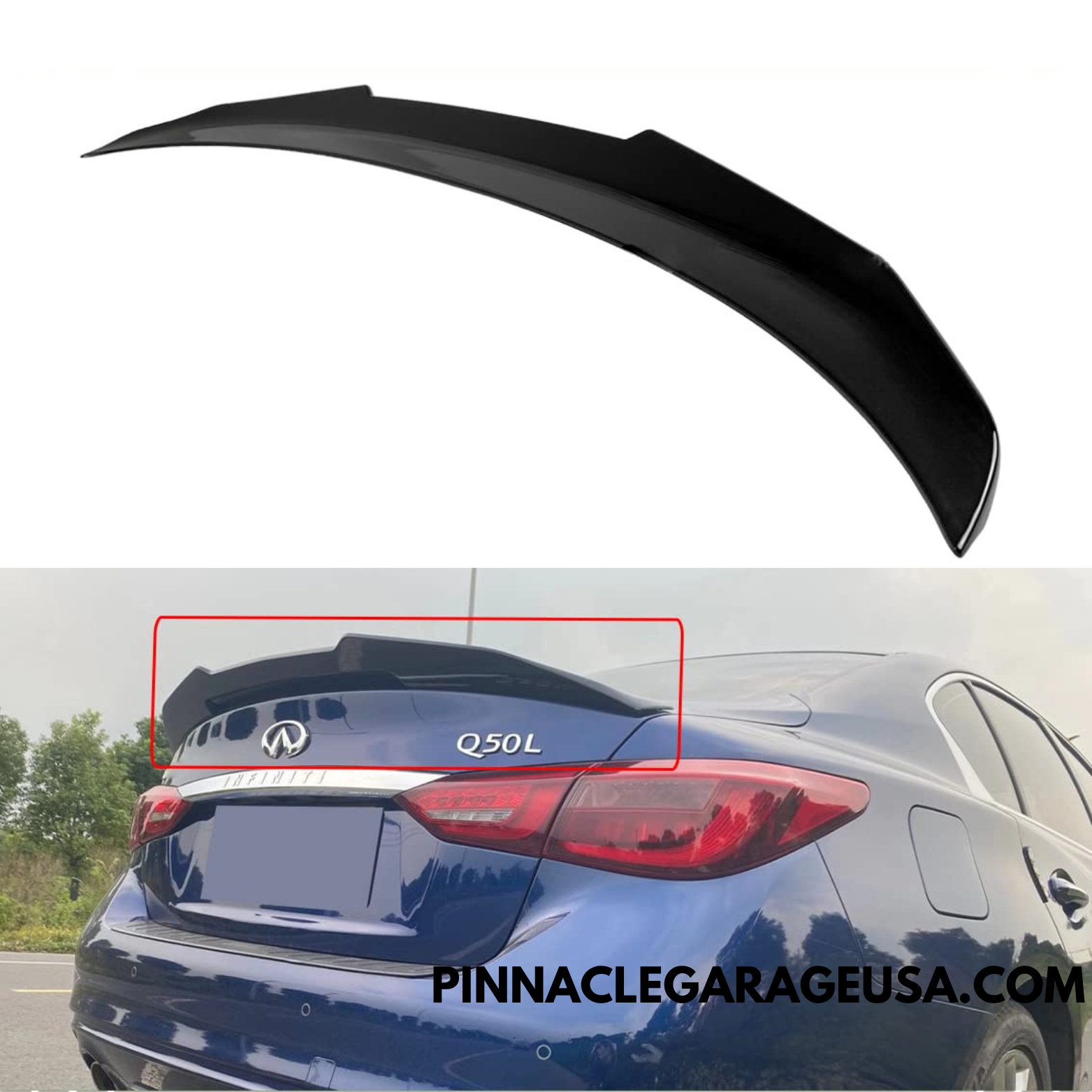 2014-2018 Infiniti Q50 PSM Style Rear Trunk Spoiler – PINNACLE GARAGE USA