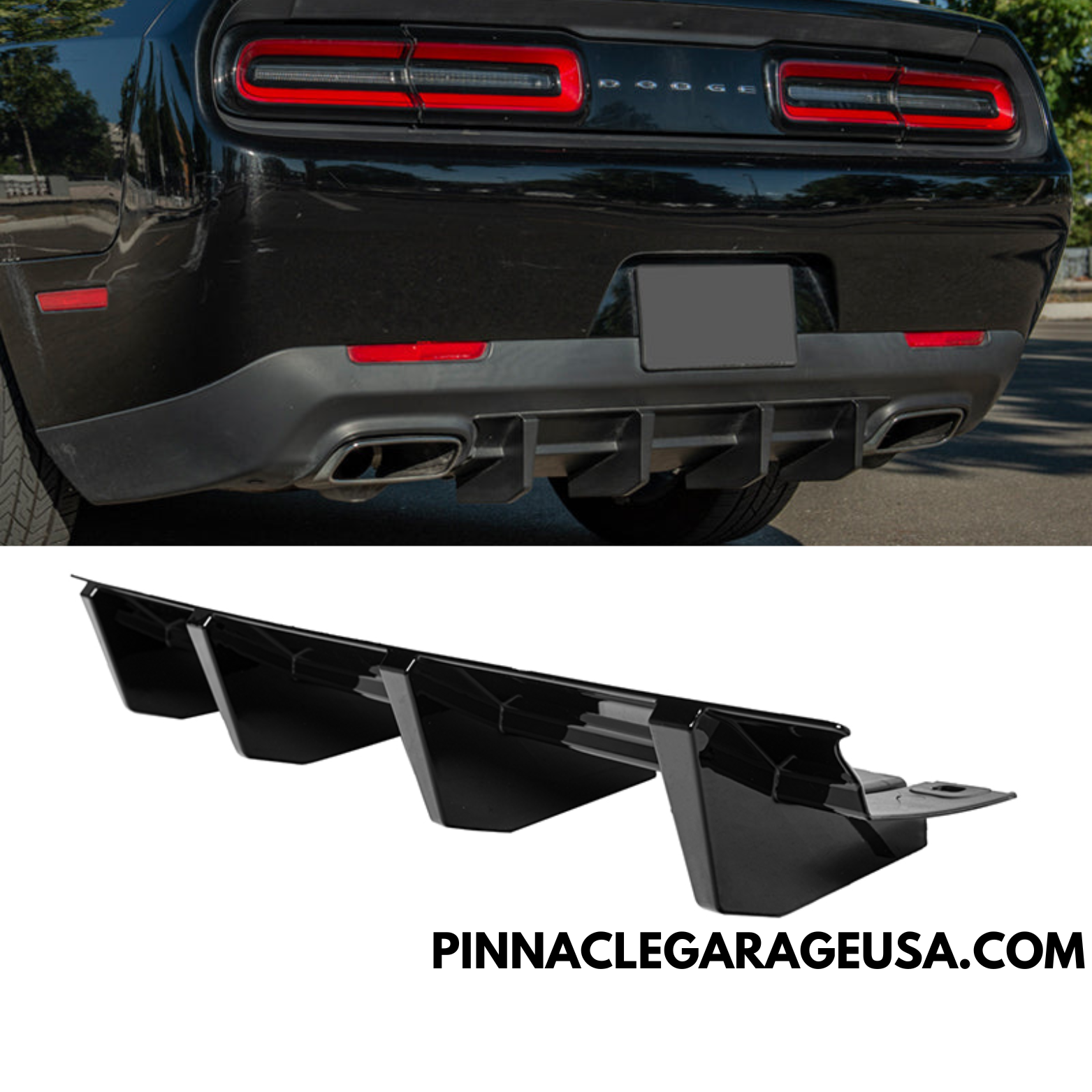 2015-2024 Dodge Challenger Rear Bumper Diffuser Splitter – PINNACLE ...